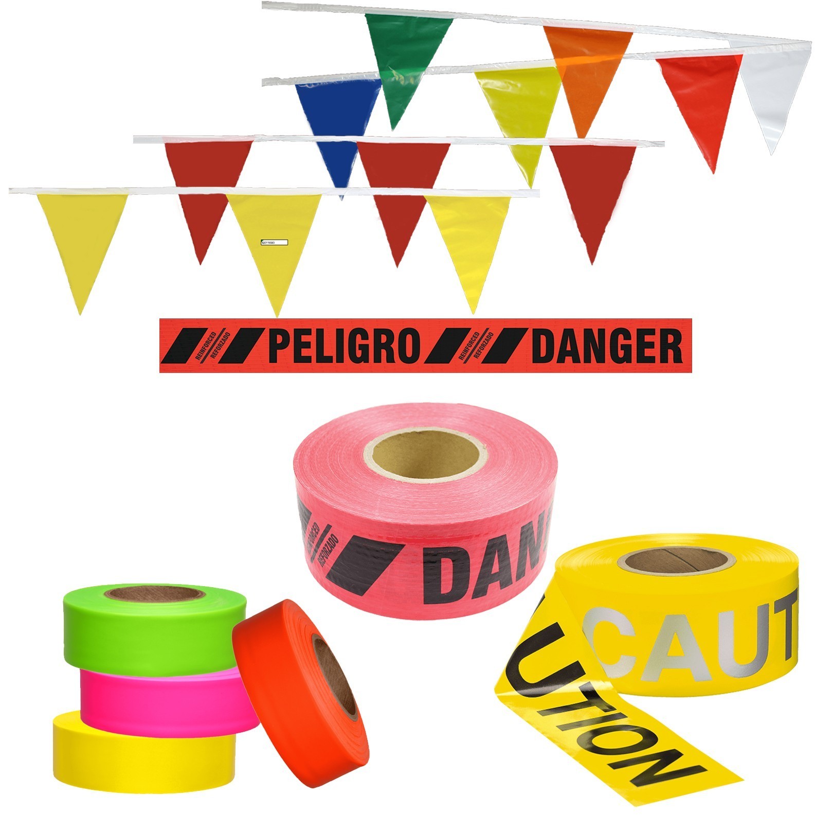 Flag Tape - Caution Tape - Pennant Flags
