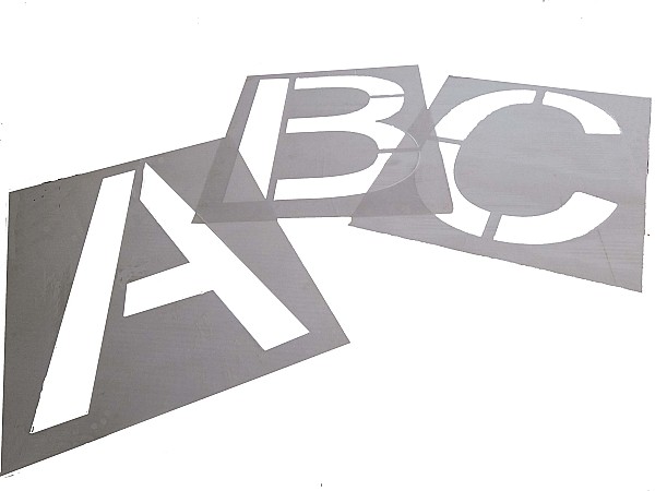 12" High plastic letter stencils available for sale at the groundUP ...